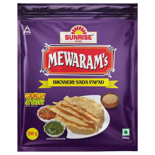 Plain Papad: : Classic Indian Snack - Sunrise